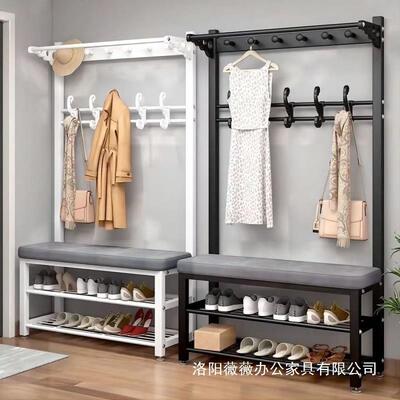 衣帽简易挂衣架门厅卧室鞋架架家架用客厅USZ落衣换鞋凳鞋柜一地