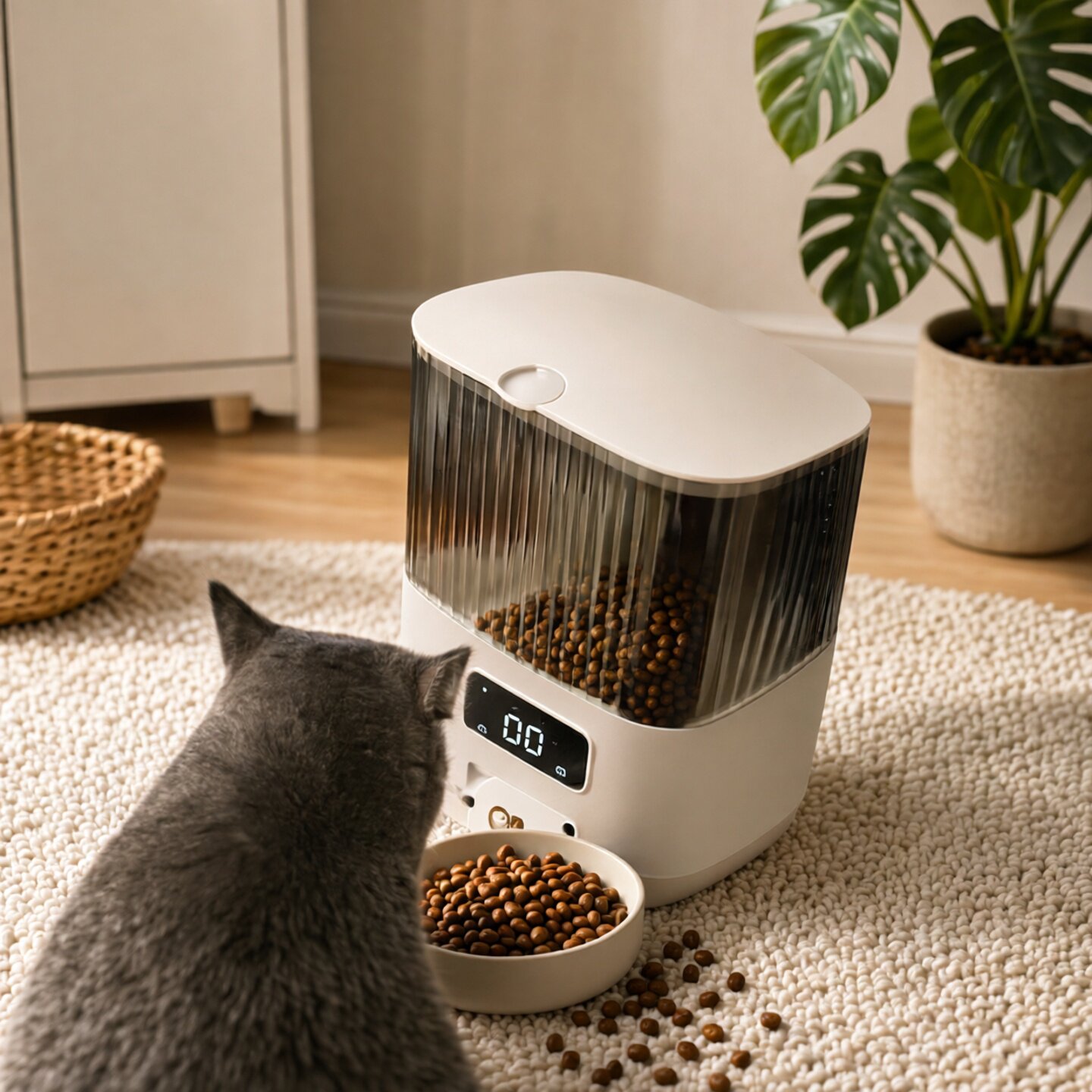 智能语音喂食器 远端投喂猫咪狗狗自动喂食设备