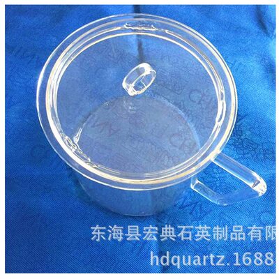 石英坩埚方缸 透明石英玻璃管式炉耐温法兰石英管 毛细管坩埚