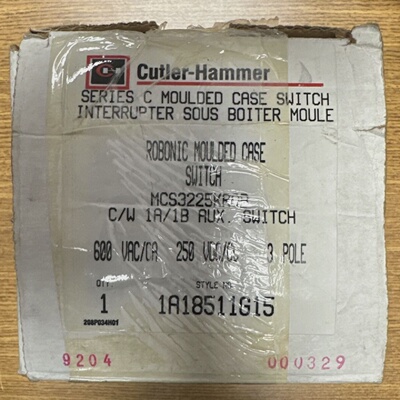 CUTLERHAMMER MCS3225KROB 3P 225A 600VAC 250VDC MOULDED CASE
