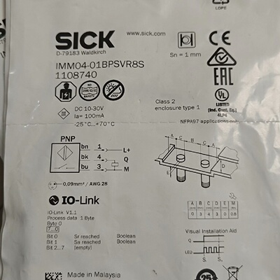 西克光电开关IMM0401BPSVR8S货号110874-议价