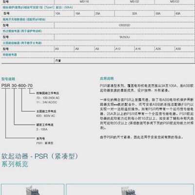 询价-psr4560070软启动器75095新装柜可充