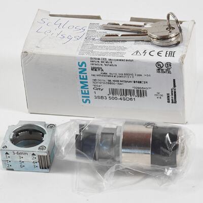 Siemens Schloss CESkeyoperated switch3SB3 5004SD613SB35004SD