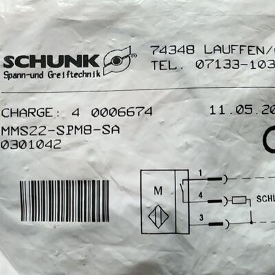 SCHUNK雄克MMS22-SPM8-SA传感器030104—议价