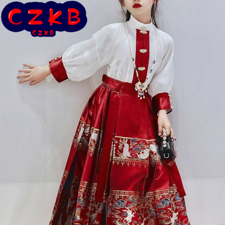 马面裙女童春季儿童汉服2025新款古风套装小女孩中国风古装汉服女