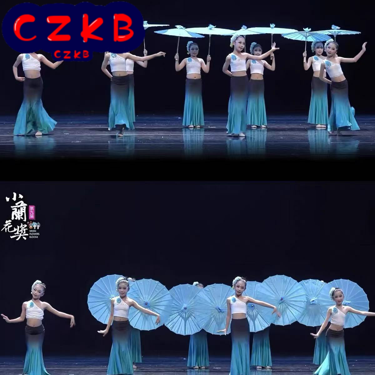 2024新款儿童孔雀舞演出服小兰花奖雨竹林傣族舞蹈服民族舞鱼尾裙