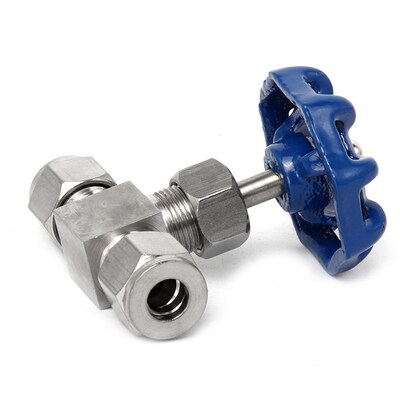 304不锈钢双卡套式针型阀QJ-1-16P流量调节阀小体迷你高压截止阀