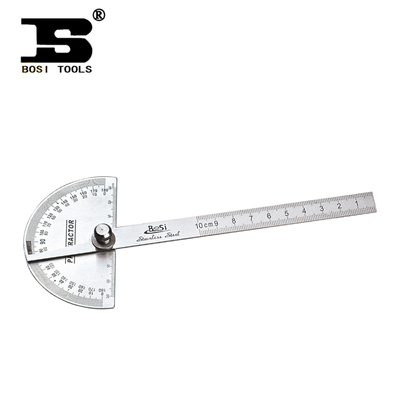 波斯工具 不锈钢角度尺 角尺180度旋转 6寸(90X150mm)BS-A318正品