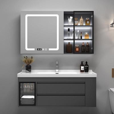 浴室柜组合陶瓷一体盆现代轻奢卫浴柜卫生间智能洗脸盆柜洗漱台