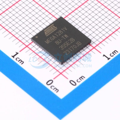 单片机芯片 ATMEGA1281V-8MU QFN-64(9x9) 128KB 8MHz
