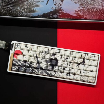 落日戏鸥正刻键帽适配wooting ez63 made68 美加狮 mu68pro rs7等