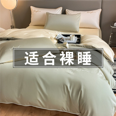 60支纯棉被套单件单被罩150x200230全棉被单枕套三件套宿舍单人