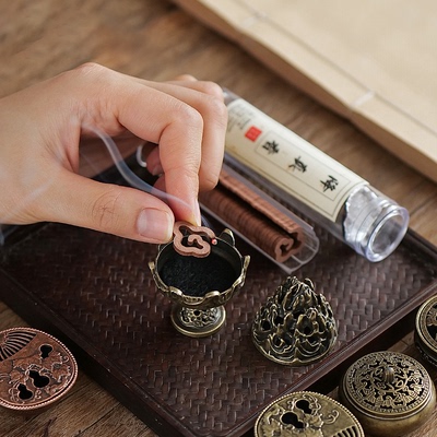 鹅梨帐中香祥云香香薰熏香檀香沉香盘香熏家用卧室内持久香炉薰炉