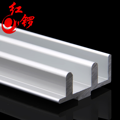 红锣工业铝型材HL导轨4040铝材4080推拉导轨上下门扇移门导轨8槽