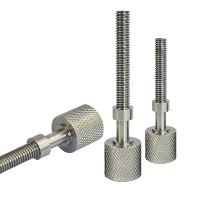 不锈钢粗牙调整螺栓AJKTNS3/4-10/20/25/30~60六角滚花旋钮型螺丝