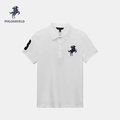 【商场同款】POLOSHIELD女士百搭时尚POLO衫短袖上衣6262T1C048