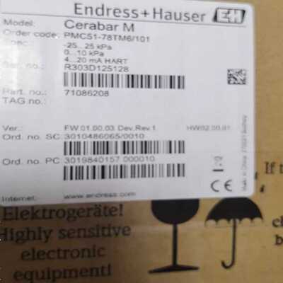 配件PMC51-78TM6101德国E+H压力变送器议价