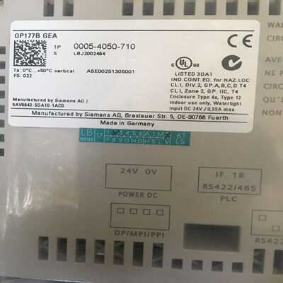 GEA OP177B 005-4050-710 GEA 0005-4050-710~询价