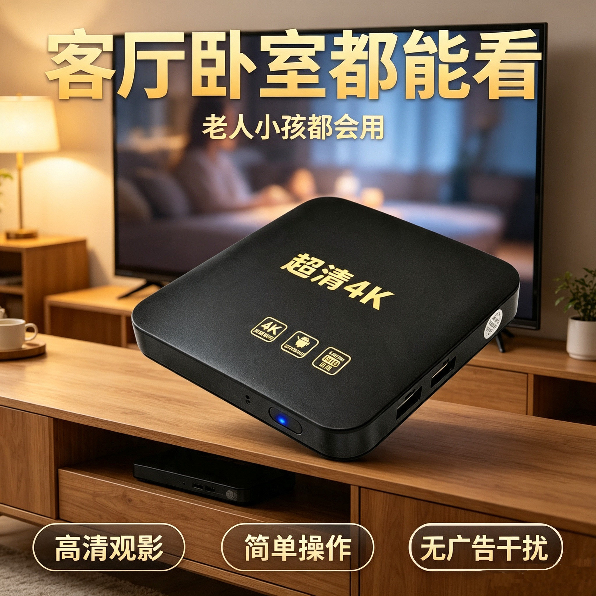 电视网络机顶盒看电视盒子无广告看电视接收器看电视网络语音换台