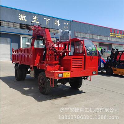 农用四驱四不像随车抓 旋转臂抓木轮式运输车 柴油动力液压抓木机