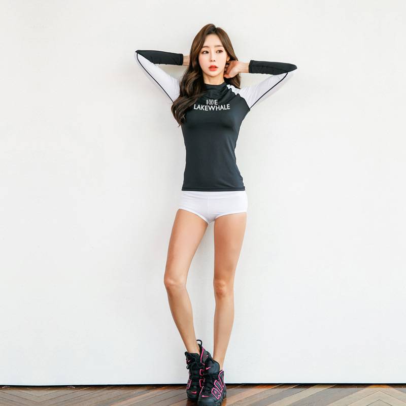 韩国分体潜水服套装时尚保守情侣女男水母衣浮潜冲浪泳衣日系泳装