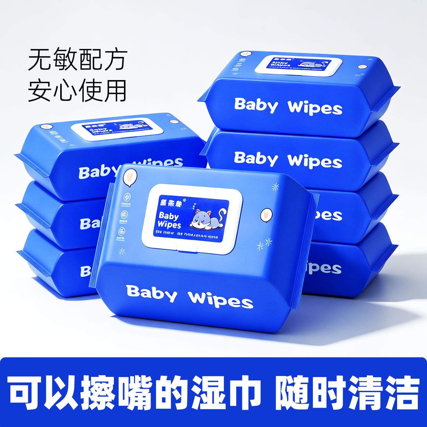 【活动中】婴儿湿巾带盖特价成人学生婴幼儿手口屁专用纸巾超值装
