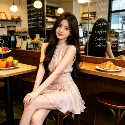 MEI ZI 美姿-纯欲气质无袖挂脖上衣小衫+半身裙两件套套装