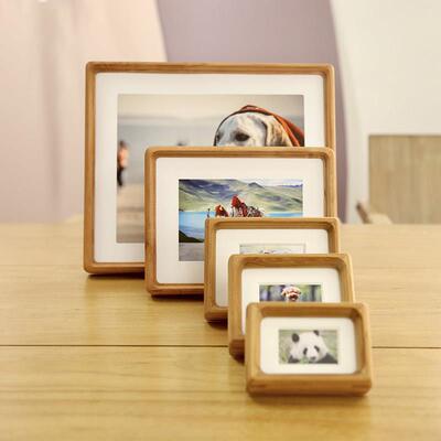 00000000智3寸亲创意实相寸框情侣木宝宝风景宠物4寸摆台5迷你小