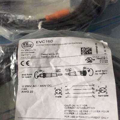 IFM易福门M12连接线EVC003 ，EVC160，EVC【白零商行】