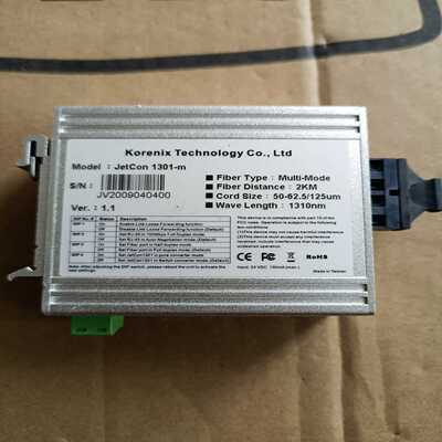 Korenix/科洛理思JetCon1301-M光电转换器询价