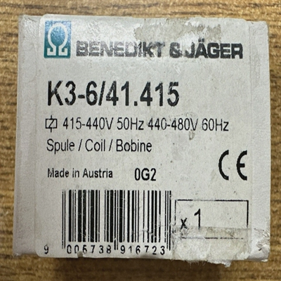 BENEDIKT&JAGERK3-6/41.415COIL415-440V/440-480V**NEWIN