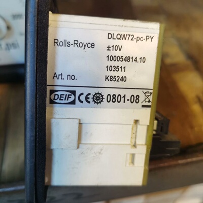 Rolls Royce 舵角指示表，DEIF 丹控DLQW7--议价商品