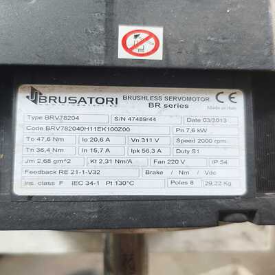 全新BRUSATORI无刷伺服电机BRV78204，意大利原议价