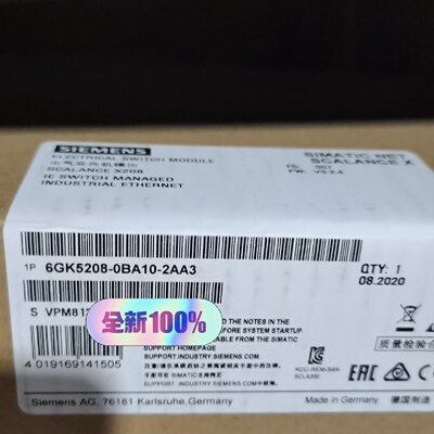 议价6GK5208-0BA10-2AA3西门子X208网管型IE交换机6GK52080BA102A