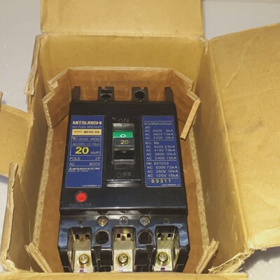 Mitsubishi NF60SS NoFuse Breaker 20A 3P 600V NF60SS