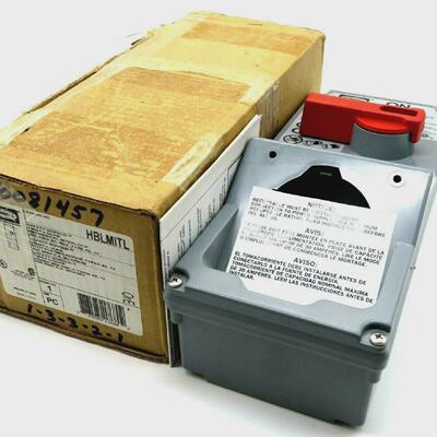 Nuovo Hubbell HBLMITL Saety Twist Blocco 30A 600V