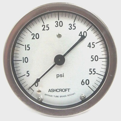 全新ASHCROFTQ586DURAGAUGE060PSIBRONZE管黄铜口袋14英寸NPT