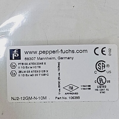 *New in Box* PepperlFuchs NJ212GMN10M proximity sensor 10639