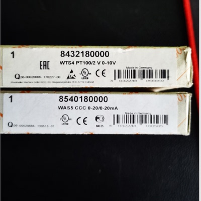 配件原装正品魏德米勒讯号隔离器8540180000WAS5CCC020020mA议价