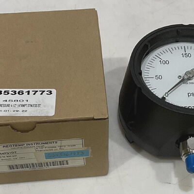 REOTEMP INSTRUMENTS PT45P1A4P21DT 0300 PSI PRESSURE GAUGE 37
