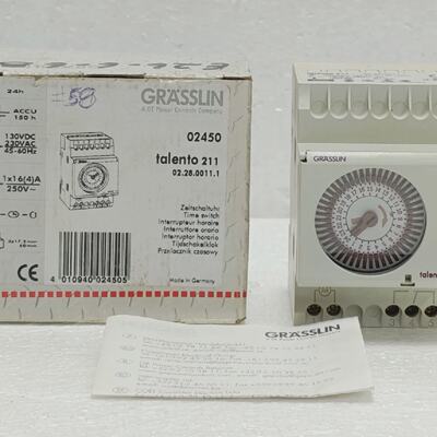 GRSSLIN 02.28.0011.1 TALENTO 211 ANALOGUE TIME SWITCH 230VAC