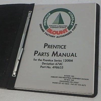 PRENTICE HYDROAX 120RM DEVIATION 674C PARTS MANUAL