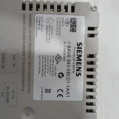 西门子TP177B触摸屏，型号6AV6642-0BC01-