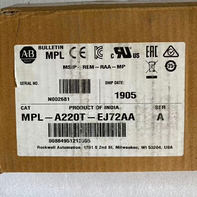 议价Rockwell Ab Servo Motor Model MplA220tEj72aa适用