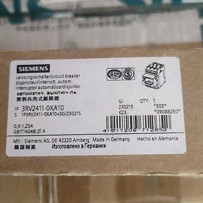 3RV2411-0KA10断路器询价