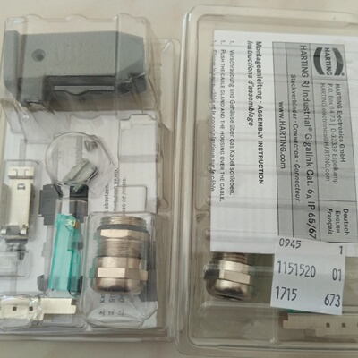 议价HARTING现货0945 1151520/1151100航空插头Han 3A RJ45 D-323