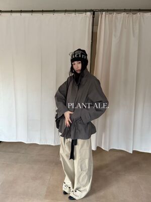 Plant Ale~春上新韩系设计感抽绳百搭短外套