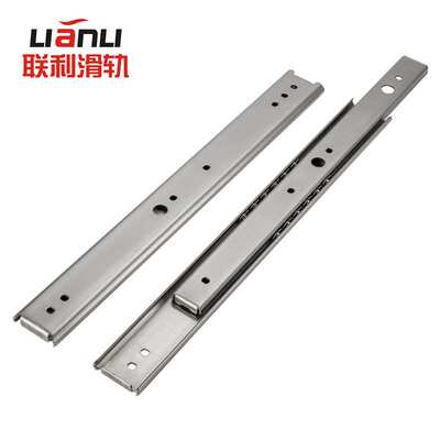 SSRN36耐高温中载型二节不锈钢滑轨35宽L-IDC01烤箱线性滑轨导轨