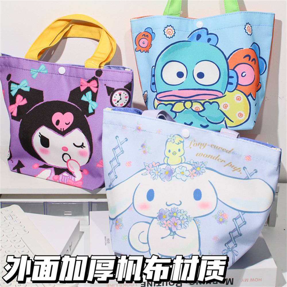 可爱卡通手提保温饭盒包袋上班族学生带餐便当妈咪包小巧便携小包