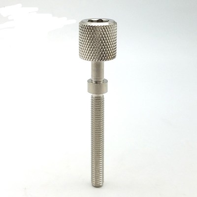 AJKTNS3/4/5/6/8/10/12/16不锈钢内六角孔滚花旋钮型粗牙调整螺栓